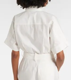 Elie Saab Belted Cotton Jumpsuit