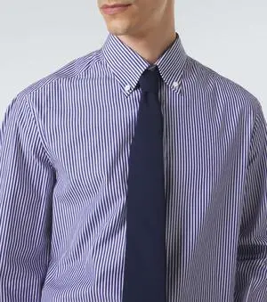 Brunello Cucinelli Striped Cotton Shirt - Blue