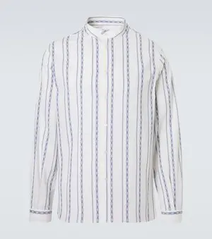 Brunello Cucinelli Striped Cotton Shirt - White