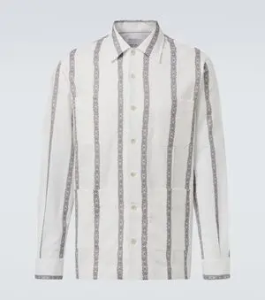 Brunello Cucinelli Striped Cotton Shirt - White