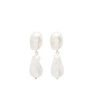 Erdem Drop Pearl Earrings - White
