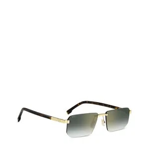Hugo Boss Rectangular Rimless Sunglasses