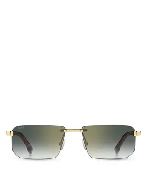 Hugo Boss Rectangular Rimless Sunglasses