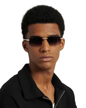 Hugo Boss Rectangular Rimless Sunglasses