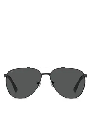 Hugo Boss Pilot Sunglasses, 61mm