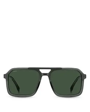 Hugo Boss Double Bridge Square Sunglasses, 56mm
