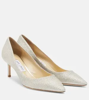 JIMMY CHOO Romy Glitter Pumps - Gold
