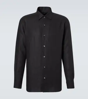 Men's Black Linen