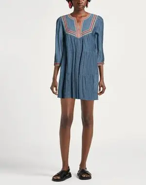Ba&sh Cotton Mini Dress With Embroidery