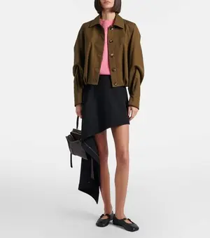 Loewe Cotton And Silk Jacket - Green