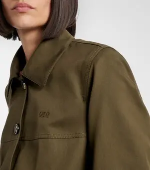 Loewe Cotton And Silk Jacket - Green