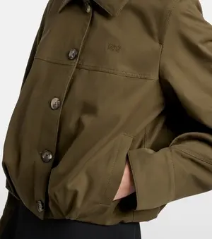 Loewe Cotton And Silk Jacket - Green