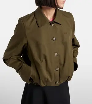 Loewe Cotton And Silk Jacket - Green