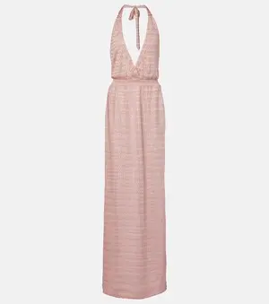 Melissa Odabash Mariah Lamé Maxi Dress - Pink