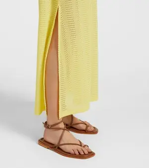 Melissa Odabash Mila Semi-sheer Halterneck Maxi Dress - Yellow