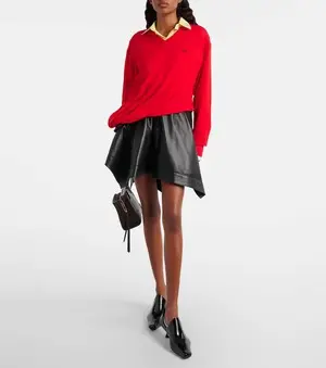 Loewe Asymmetric Wool Sweater - Red