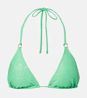 Melissa Odabash Key West Halterneck Bikini Top - Green
