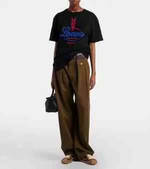 Loewe Logo Jersey T-shirt - Black