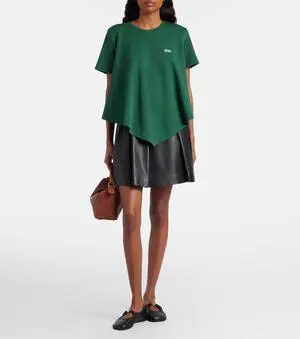 Loewe Asymmetric Cotton-blend Top