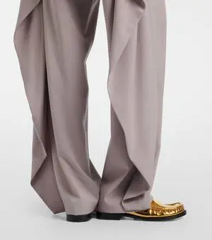 Loewe Draped Wide-leg Pants - Beige