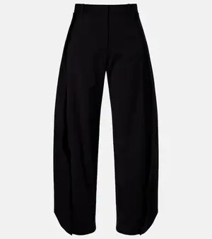 Loewe Draped Wide-leg Pants - Black