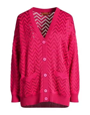 Missoni Cardigan In Cotton Blend With Signature Print - Pink