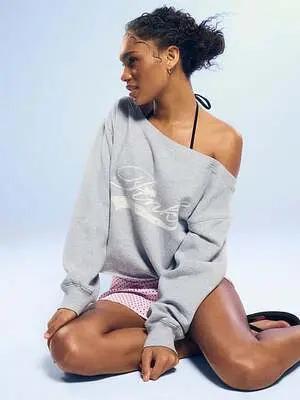 Pink Pull Over Sweatshirts Hoodies For Women