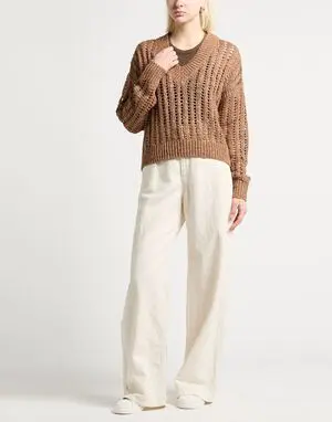 Brunello Cucinelli Crochet Knit Sweater - Beige