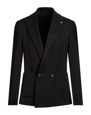 BERNA Man Blazer Charcoal Size 36 Polyester, Viscose, Elastane Black