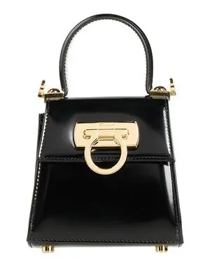 FERRAGAMO Calfskin Mini Handbag - Black