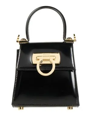 FERRAGAMO Calfskin Mini Handbag - Black