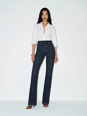 REFORMATION Blair High Rise Bootcut Jeans - Blue