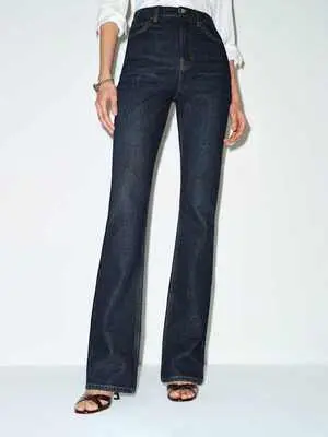 REFORMATION Blair High Rise Bootcut Jeans - Blue