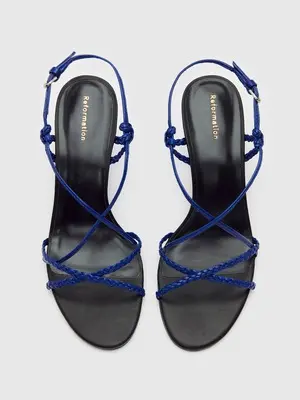REFORMATION Jackson Heeled Sandal - Blue