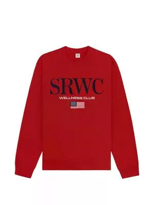 Sporty & Rich Embroidered Crew-neck Sweatshirt - Red