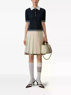 Thom Browne Cable-stitch Polo Shirt