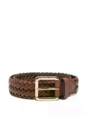 Ralph Lauren Braided Leather Belt - Brown