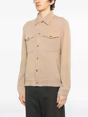 LARDINI Cotton Shirt Jacket - Brown