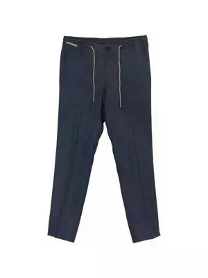 Corneliani Drawstring Trousers - Blue