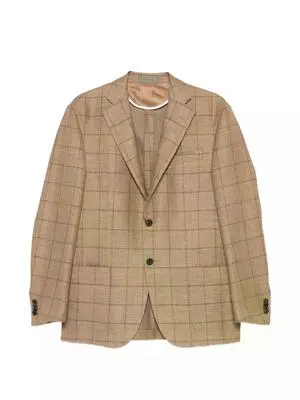 Corneliani Checked Button Jacket - Neutrals