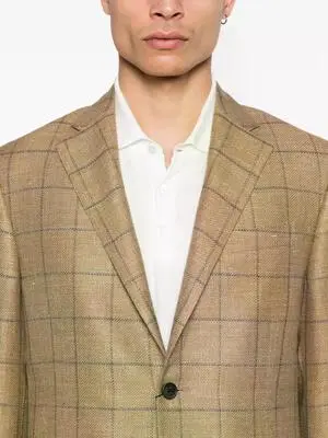 Corneliani Checked Button Jacket - Neutrals