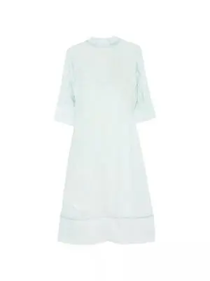 GENNY V-neck Stitch Midi Dress