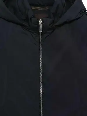 MOORER Zip-up Hooded Jacket - Blue