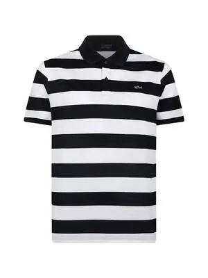 Paul & Shark Striped Polo Shirt - Black