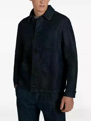 Incotex Patch-pocket Cotton Jacket - Blue