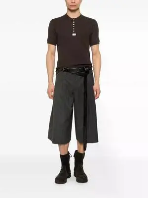 MAGLIANO Button-placket T-shirt - Brown