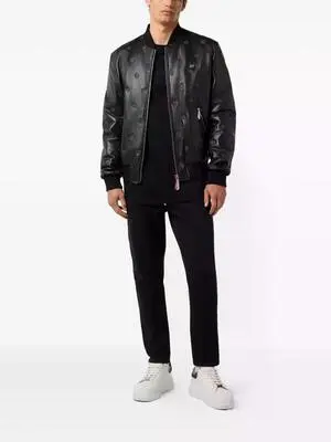 Philipp Plein Monogram-embroidered Bomber Jacket