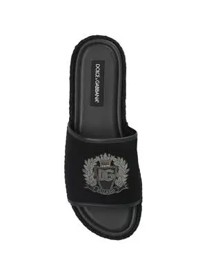 Dolce & Gabbana Logo-appliqué Braided Sandals