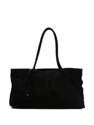 LOW CLASSIC Haricot Suede Shoulder Bag - Black