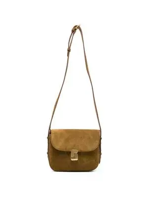 Soeur Mini Bellissima Suede Crossbody Bag - Brown